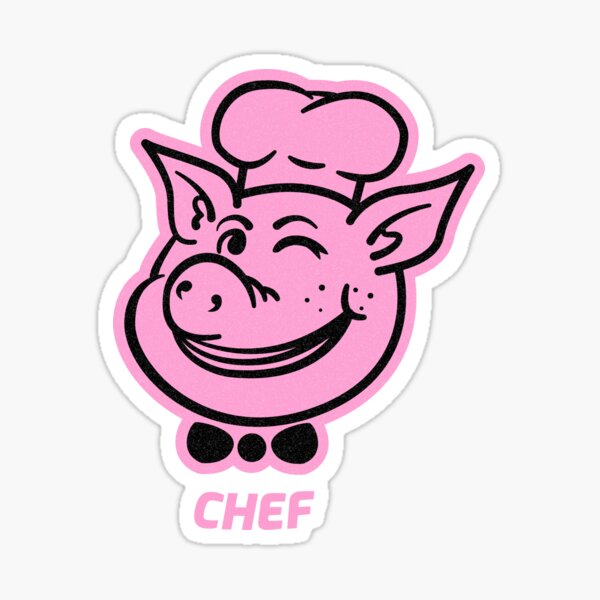 "Piggy Chef" Sticker by Jaheil | Redbubble