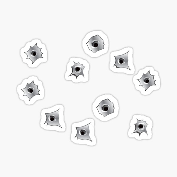 Bullet Wound Stickers | Redbubble