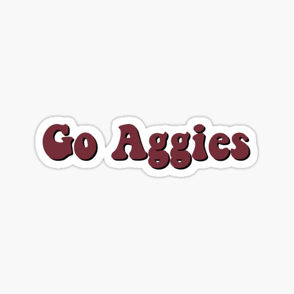 GO AGGIES’" Sticker for Sale by annaharmonart | Redbubble