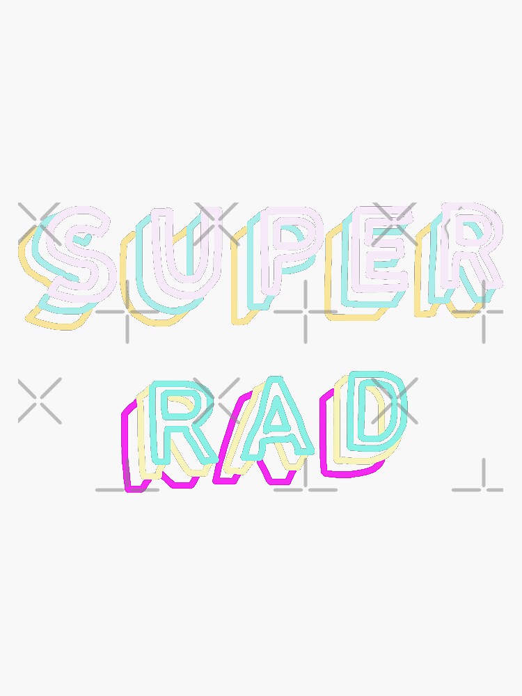 "Super Rad Neon Sign" Sticker for Sale by keerthigirish | Redbubble