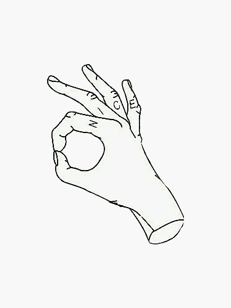 "OK Hand SIgn" Sticker by Hanvita | Redbubble