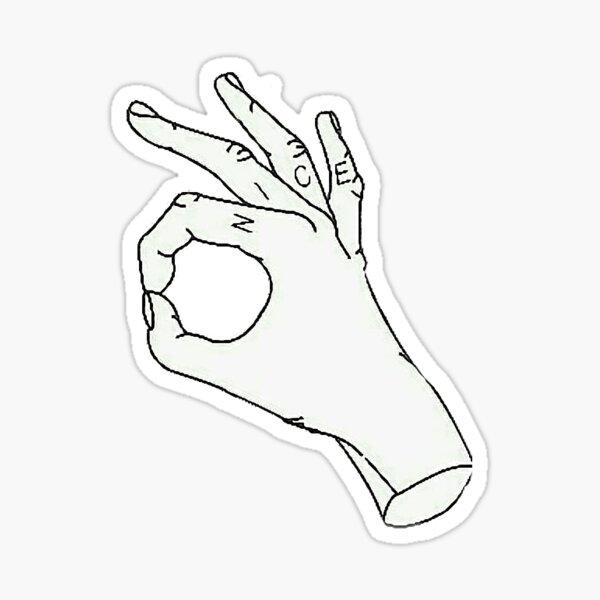 "OK Hand SIgn" Sticker by Hanvita | Redbubble