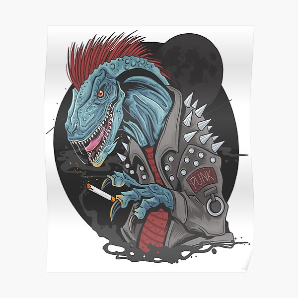 "Rock T-rex Premium Design" Poster for Sale by AMER9999 | Redbubble