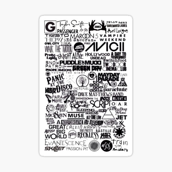 "Bands" Sticker for Sale by interstellarsky | Redbubble