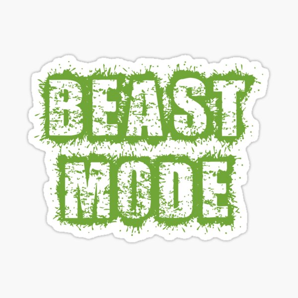"Beast mode" Sticker by JTK667 | Redbubble