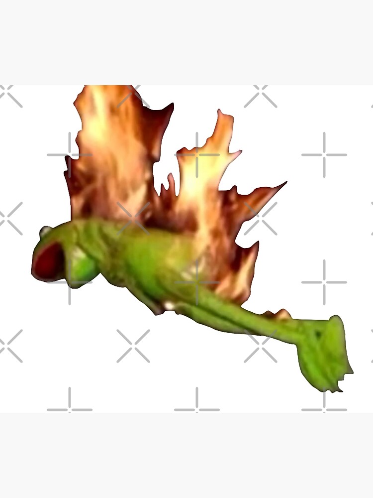 "kermit fire meme" Art Print for Sale by zaynahl | Redbubble