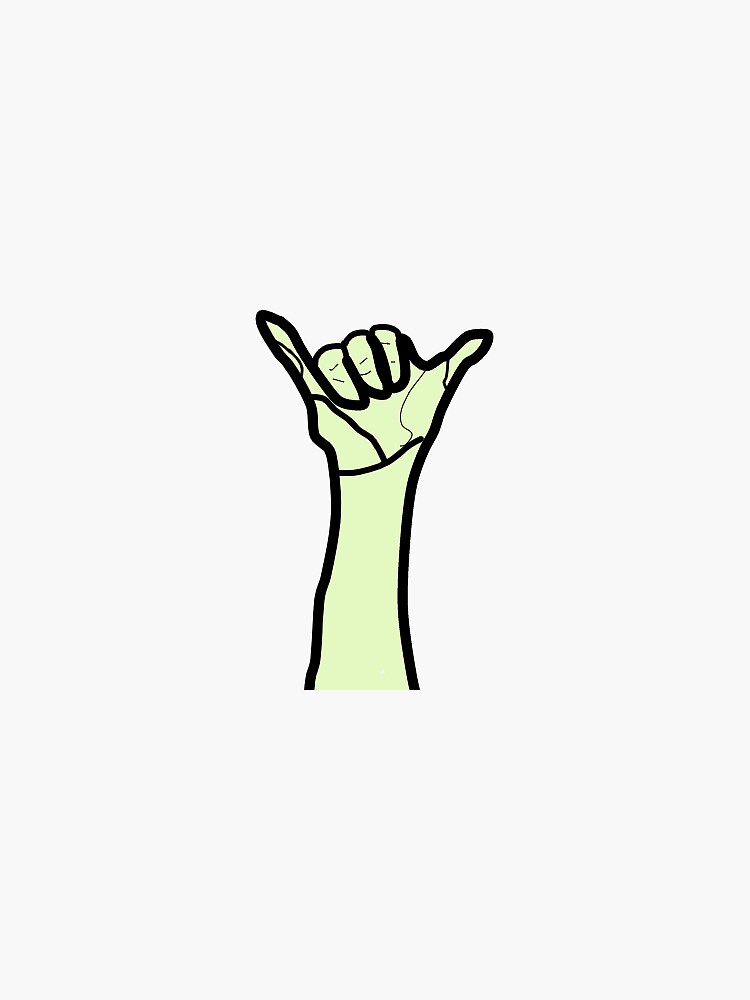 "YOLO Hand Sign" Sticker by camilletwi | Redbubble