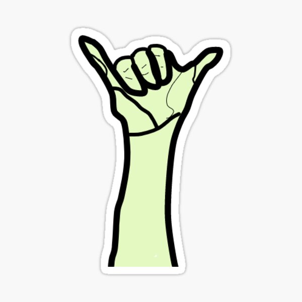 "YOLO Hand Sign" Sticker by camilletwi | Redbubble