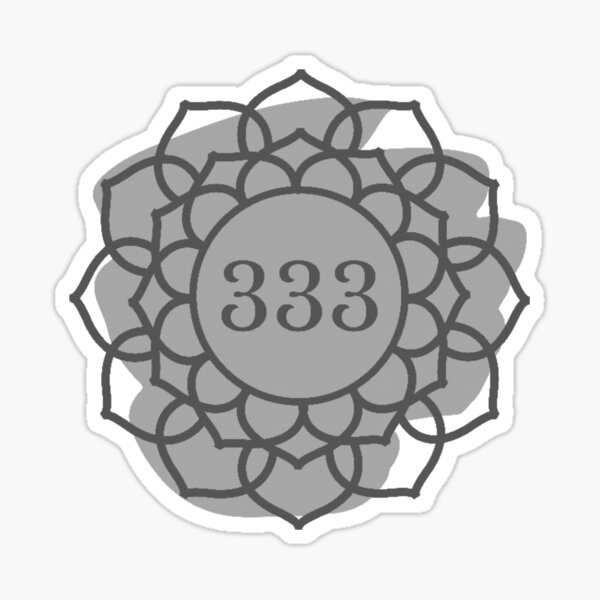 "333" Sticker by Aviksha | Redbubble
