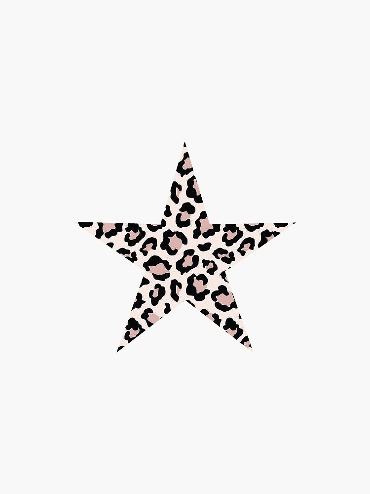 "cute leopard print star" Sticker for Sale by mahayes | Redbubble