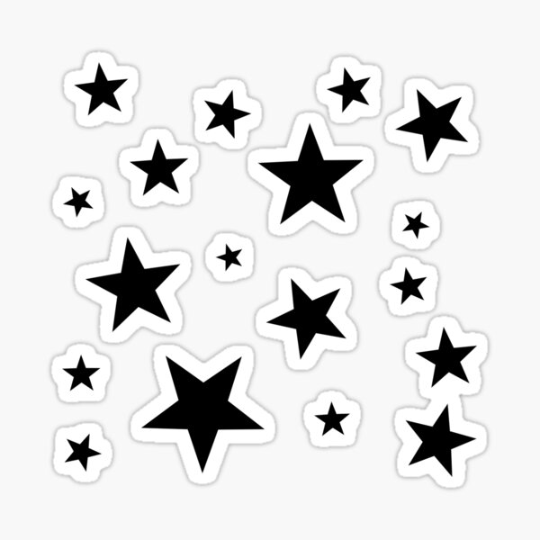 "Black Star Pack" Sticker for Sale by cassiesantella | Redbubble