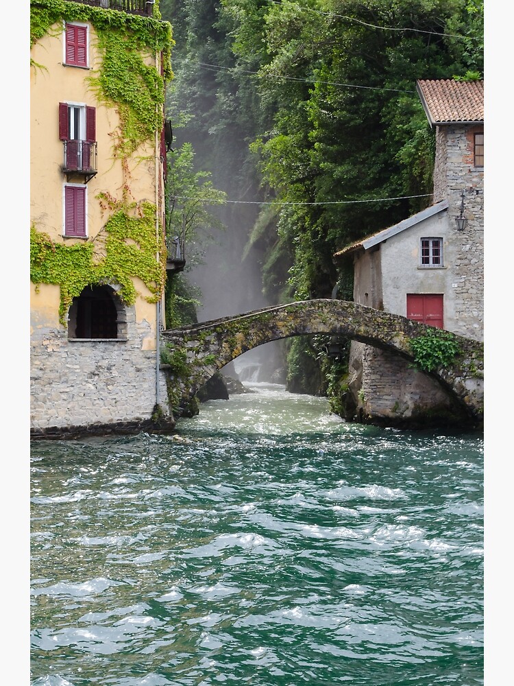 "Lake Como Bridge and Mist" Poster for Sale by rightarmjesse | Redbubble