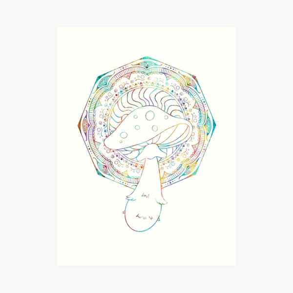 Lámina artística «Hongo Mandala» de missyboque | Redbubble