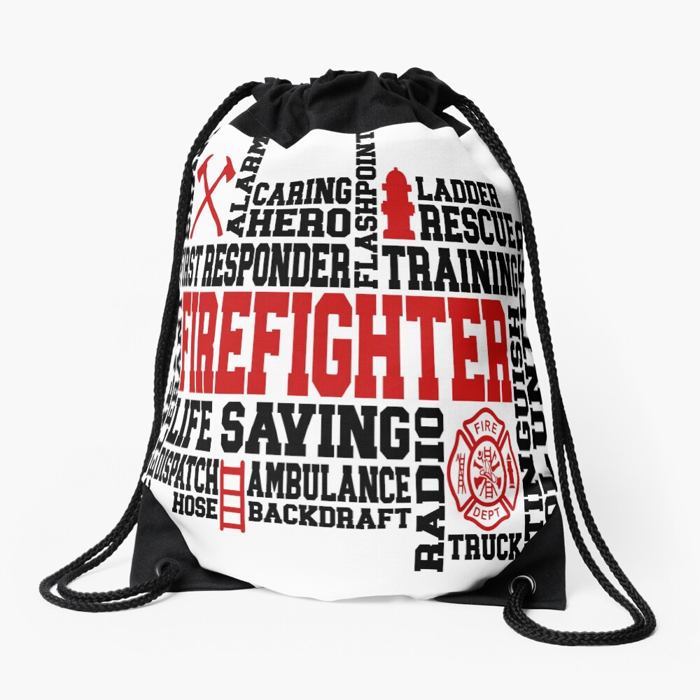 "Firefighter Word Art" Sticker for Sale by Deestylistic | Redbubble