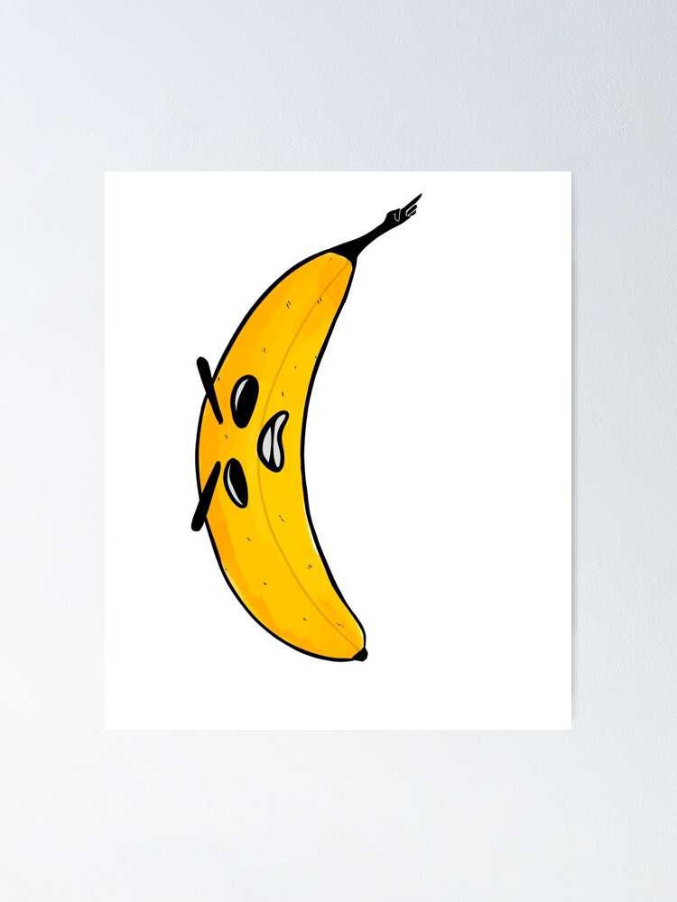 "Pointing Grumpy Banana" Poster by AriBoettcher | Redbubble