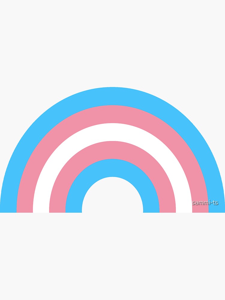 "Trans Flag Rainbow" Sticker for Sale by sammi-ts | Redbubble
