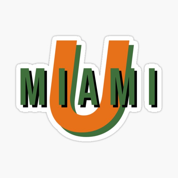 "University of Miami (U MIAMI)" Sticker for Sale by waxinator11 | Redbubble