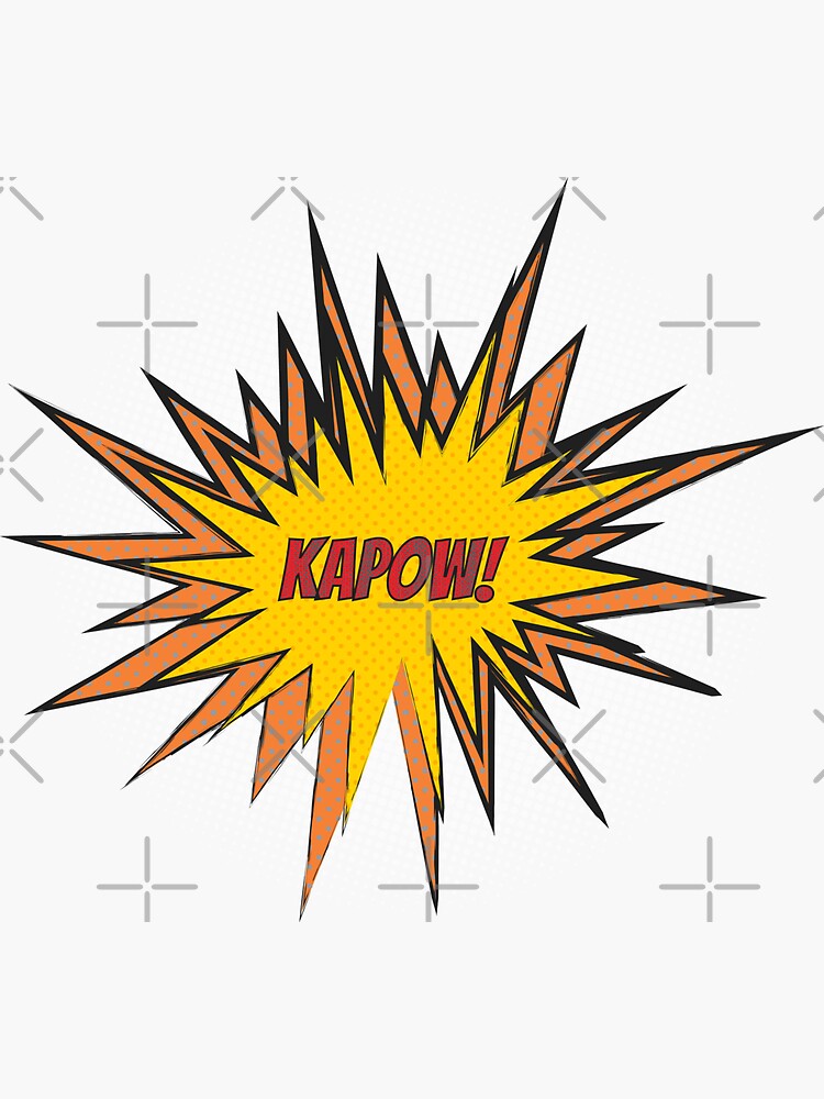 "Kapow!!" Sticker for Sale by LozMac | Redbubble