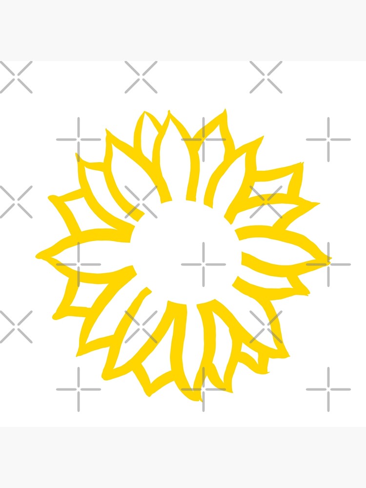 "Minimal sunflower line-art" Art Print for Sale by IlsevanGijn | Redbubble