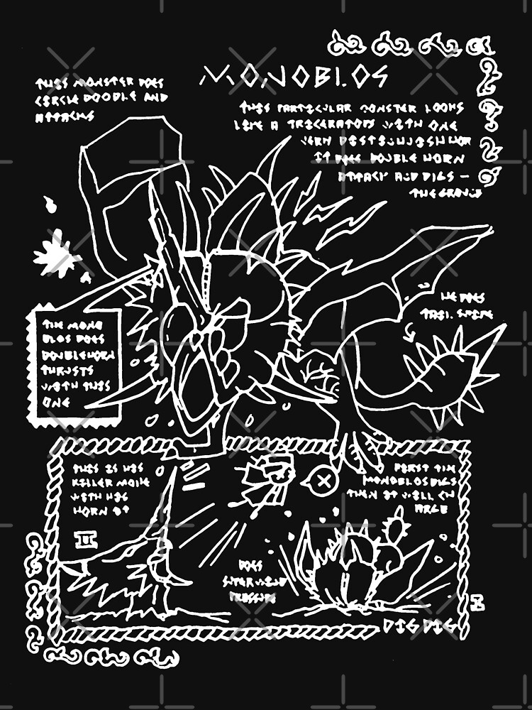 "Monster Hunter - Monoblos" T-shirt for Sale by annimedit | Redbubble ...