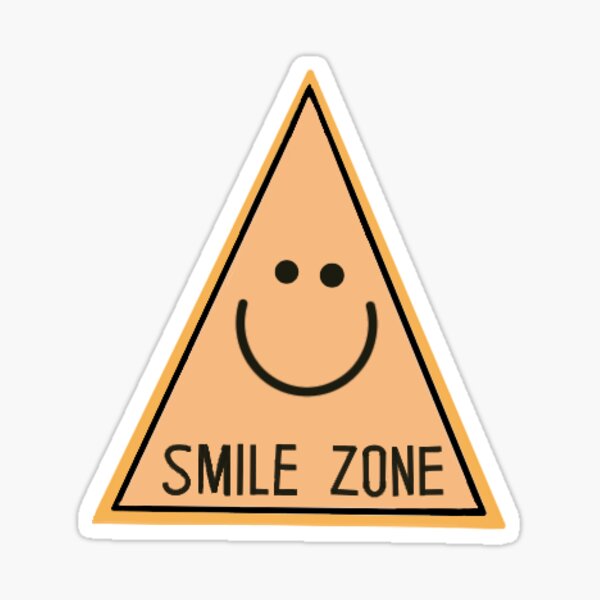 "smile zone :)" Sticker for Sale by kaiabellaart | Redbubble