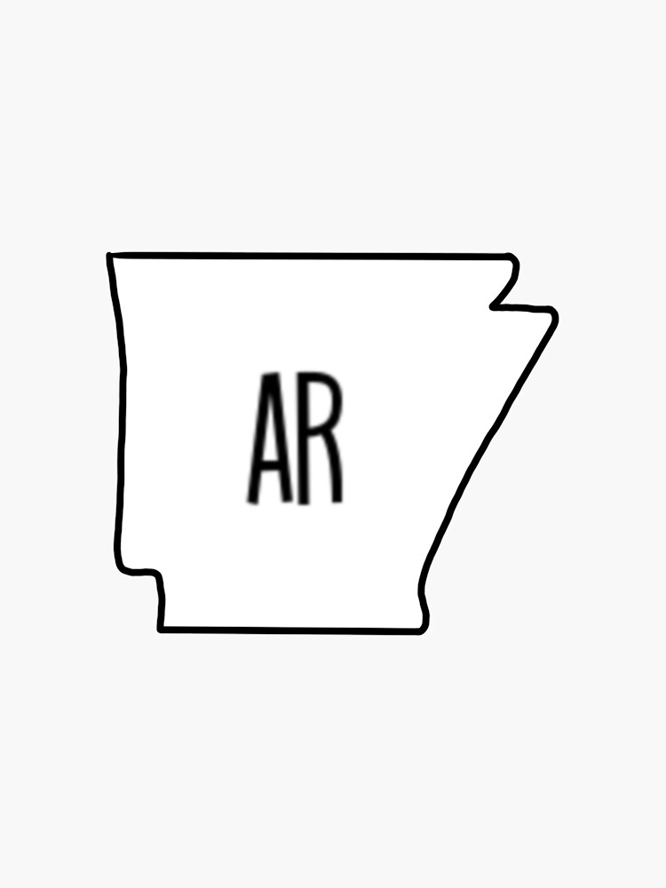"arkansas outline" Sticker by mckinleyc | Redbubble