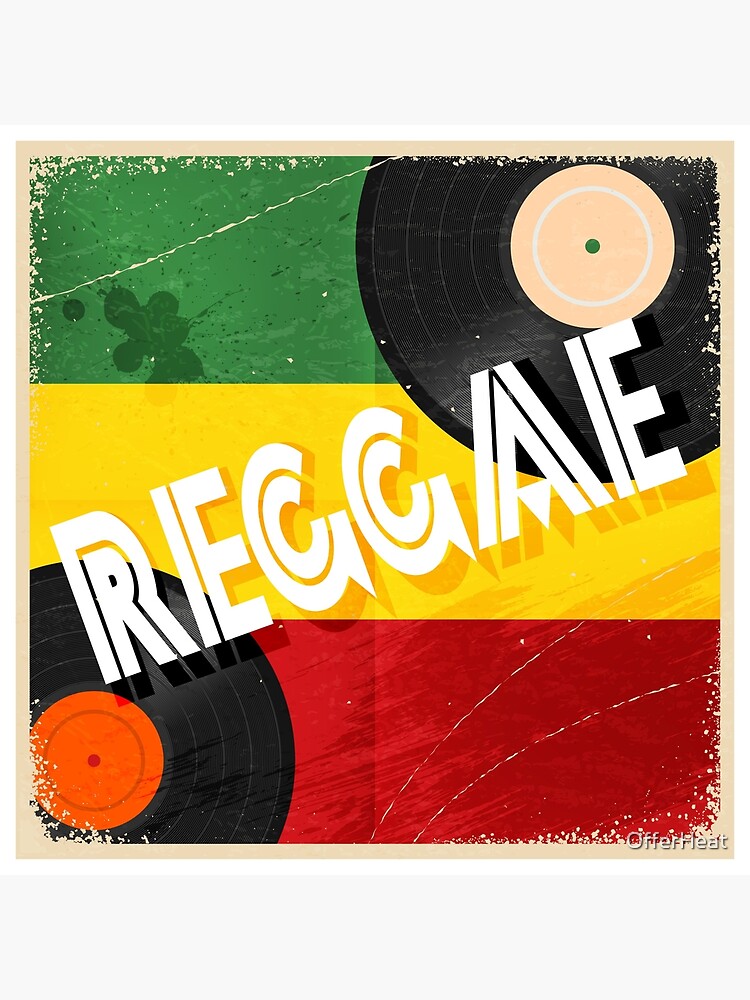 "Reggae Music Records Old School " Poster by OfferHeat | Redbubble