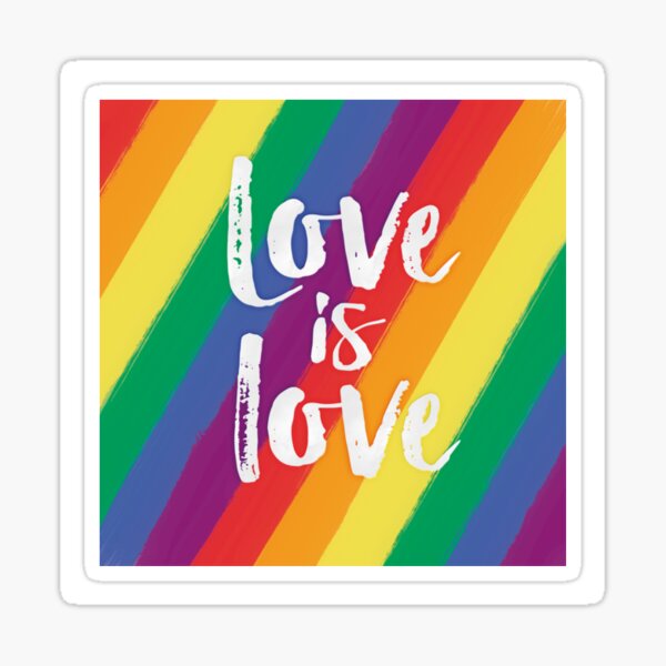 "rainbow love is love pride month" Sticker for Sale by creationsbyCami ...