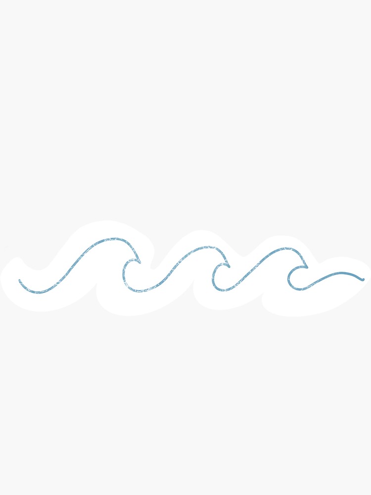 "Blue wave sticker" Sticker by lilihargett | Redbubble