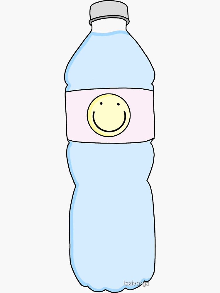 "Smiley face water bottle " Sticker for Sale by lexivarga | Redbubble