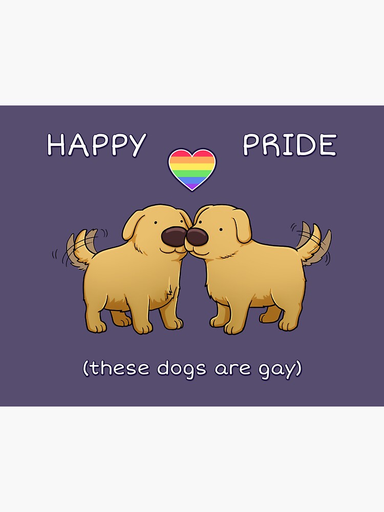 "Happy Pride Dogs" Sticker by JadedSketch | Redbubble