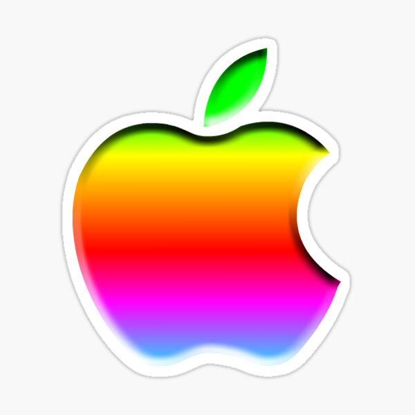 Rainbow Apple Logo Stickers | Redbubble