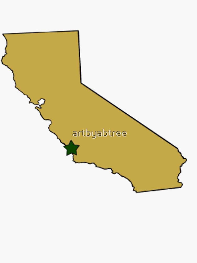 "Cal Poly Slo Map" Sticker for Sale by artbyabtree | Redbubble