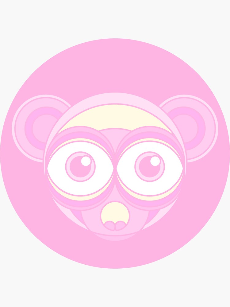 "Little round Monkey bear" Sticker by Eilix | Redbubble