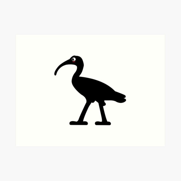 "Cartoon Ibis Bird Hieroglyph" Art Print for Sale by chn3799 | Redbubble