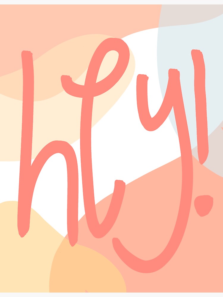 "hey!" Sticker by designsbyky | Redbubble