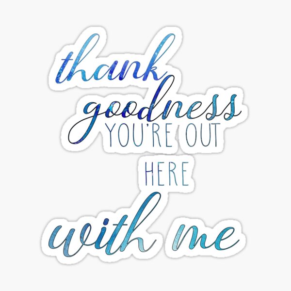 "Trolls-Inspired "Thank Goodness"" Sticker for Sale by mulberrydragon ...