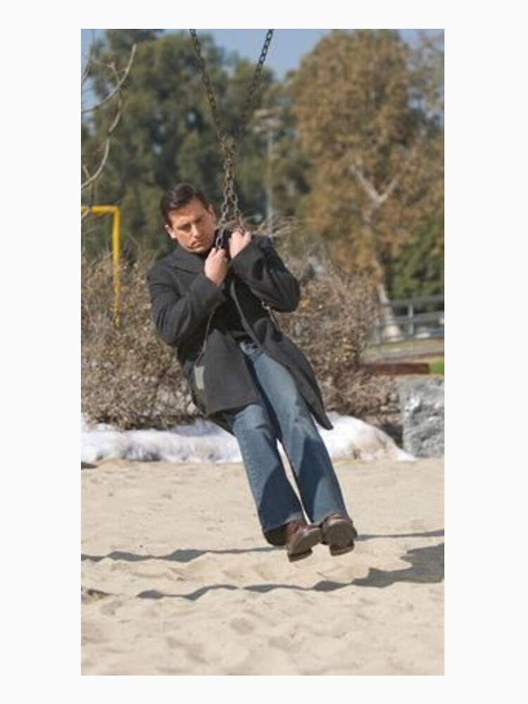 "sad michael scott swinging on swing " T-shirt for Sale by lexyyyyyyyy ...