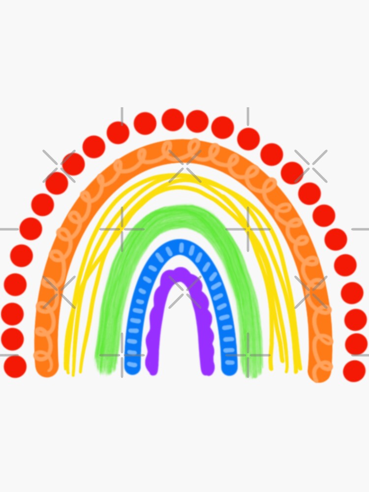 "Fancy Rainbow" Sticker for Sale by Jeandabean | Redbubble