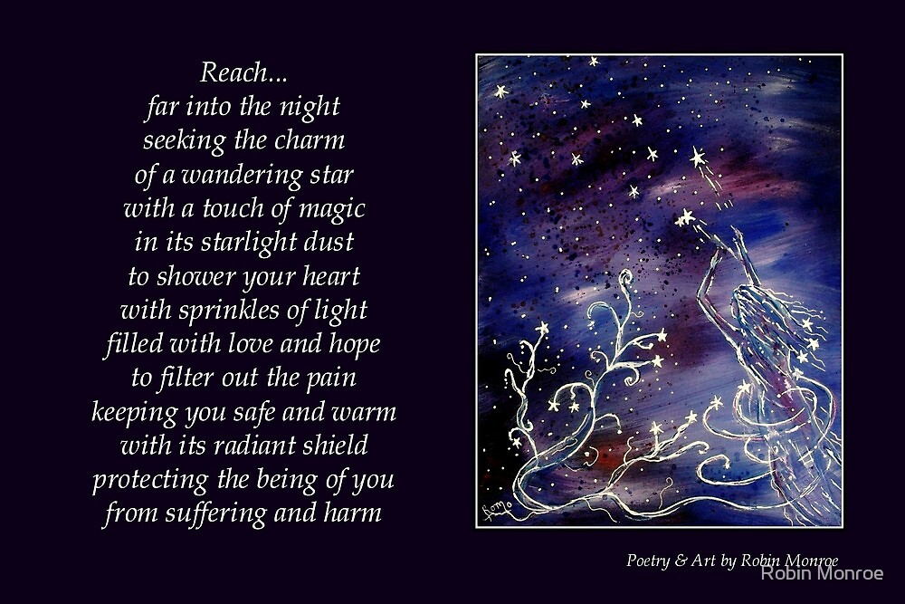 "Reach for the Stars - Poetry in Art" by Robin Monroe | Redbubble
