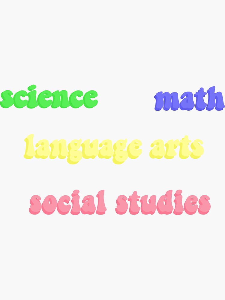 "School Subjects Sticker Pack" Sticker by frannyrayner | Redbubble