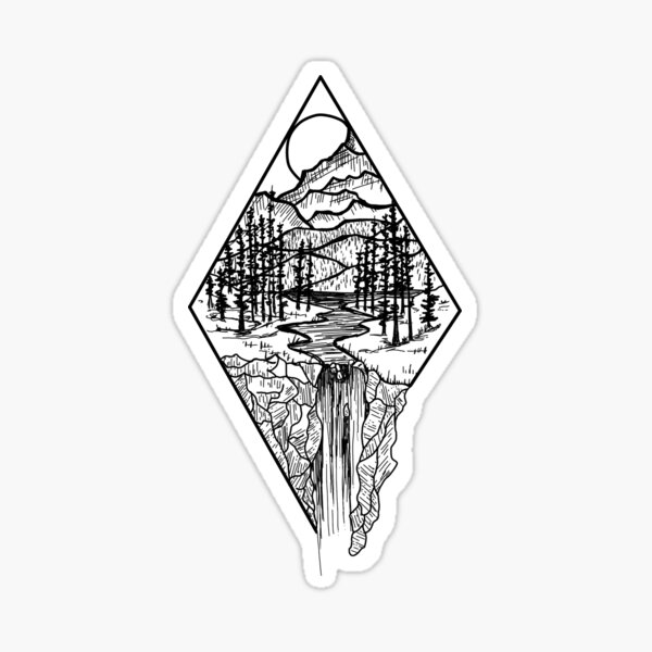 "Diamond Mountains" Sticker for Sale by kayla-p-art | Redbubble