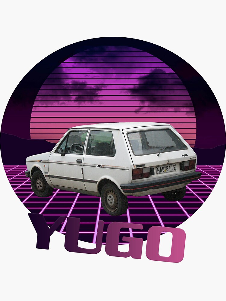 "Zastava Yugo Vaporwave" Sticker for Sale by PhilXZ | Redbubble
