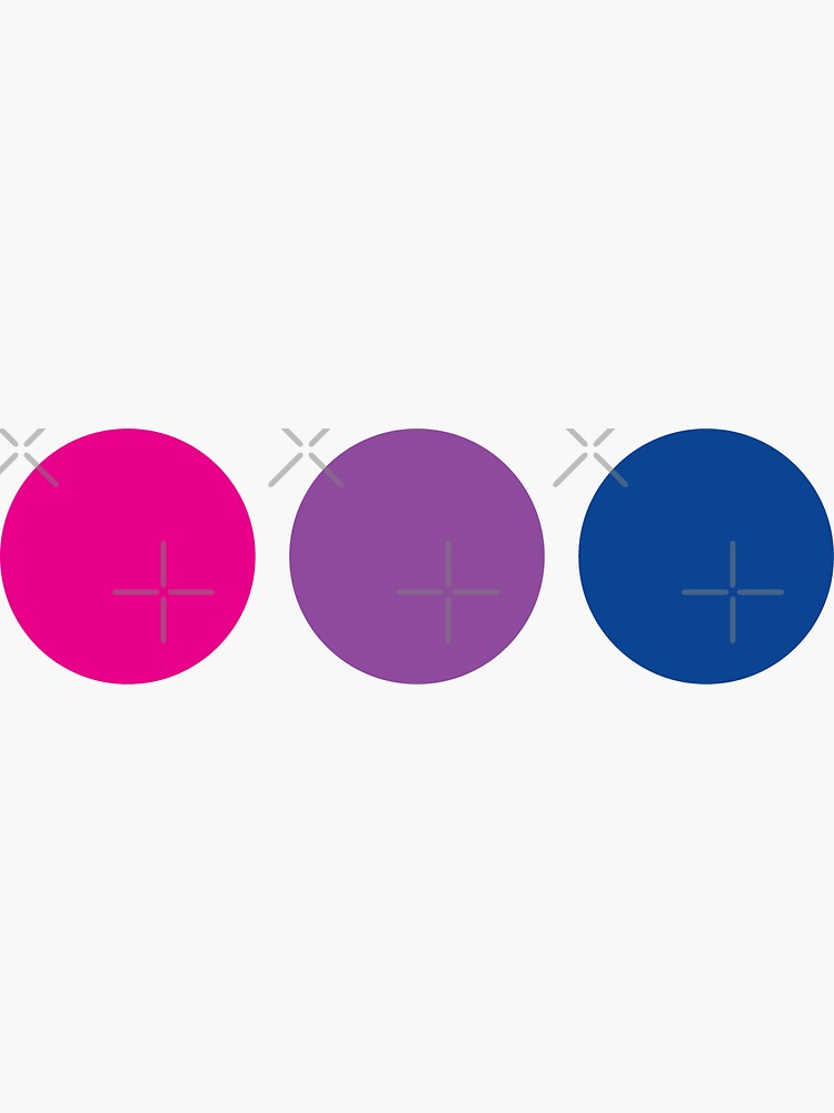 "Bi Pride Dots | Subtle Minimalist Bisexual Pride Flag Colors" Sticker ...