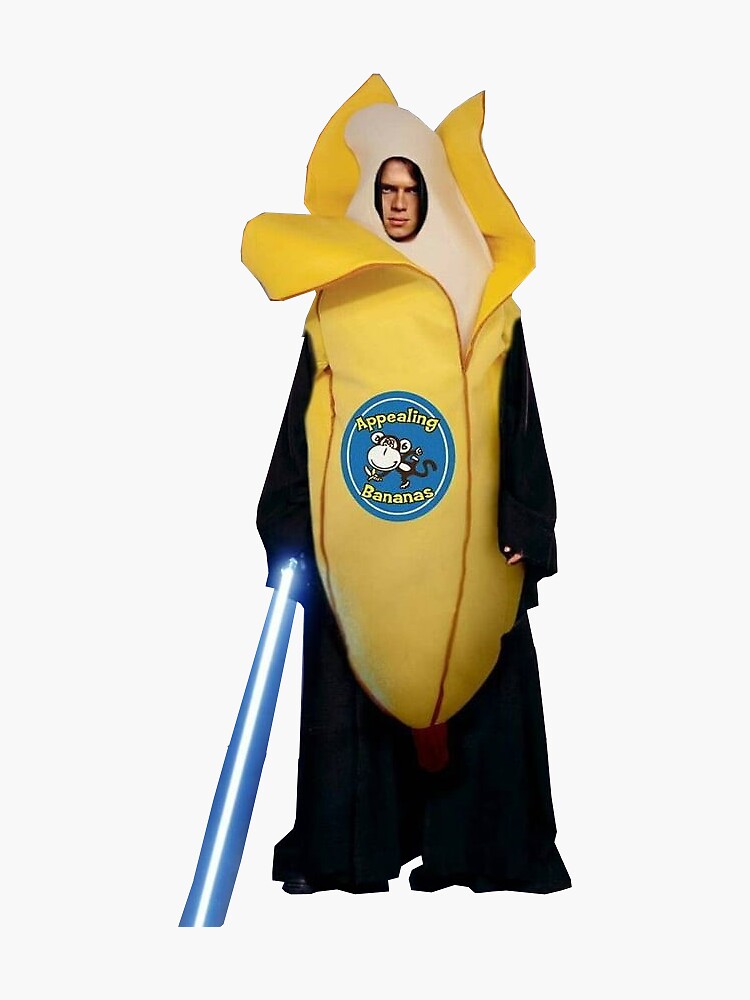 "Bananakin Skywalker Sticker" Sticker for Sale by Cassidyi | Redbubble