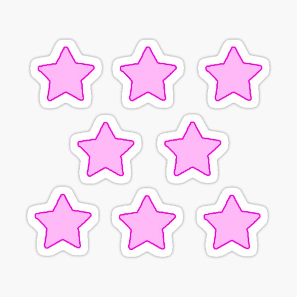 "pink star pack" Sticker by kstickerzz | Redbubble