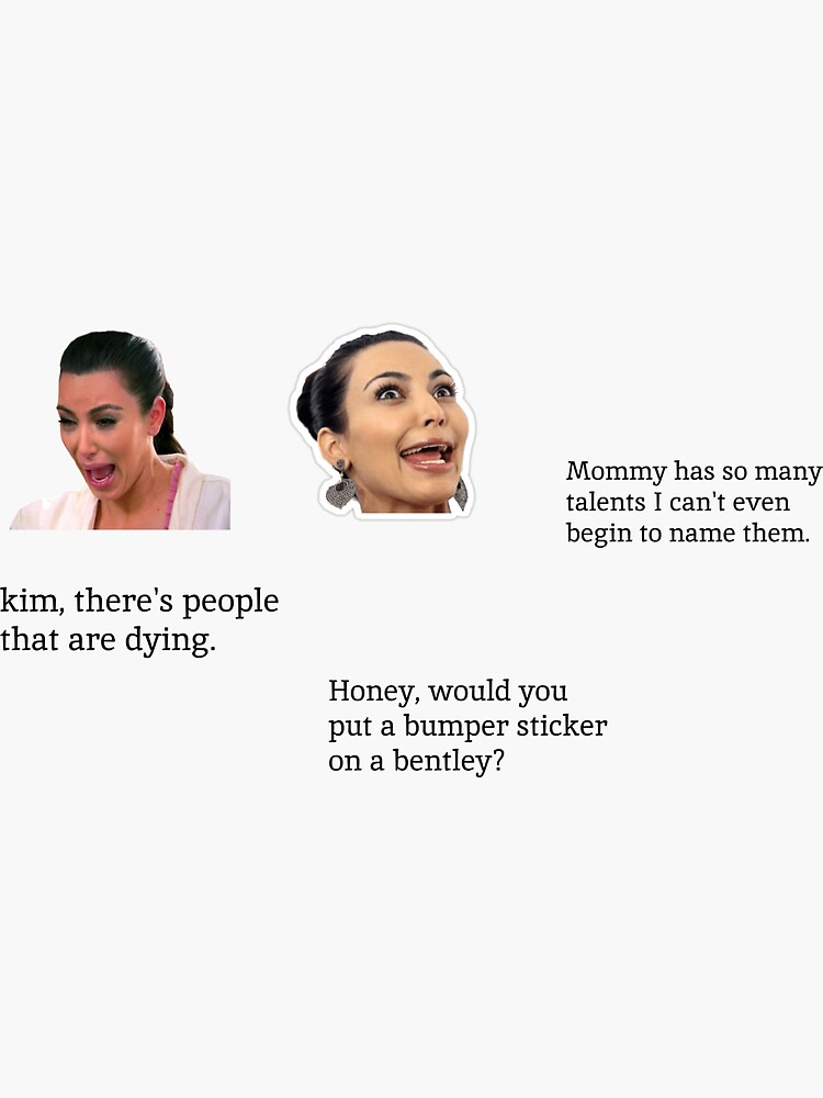 "Kim K Sticker Pack" Sticker for Sale by bellamarie803 | Redbubble