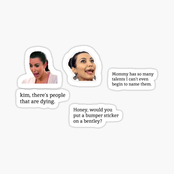 "Kim K Sticker Pack" Sticker for Sale by bellamarie803 | Redbubble