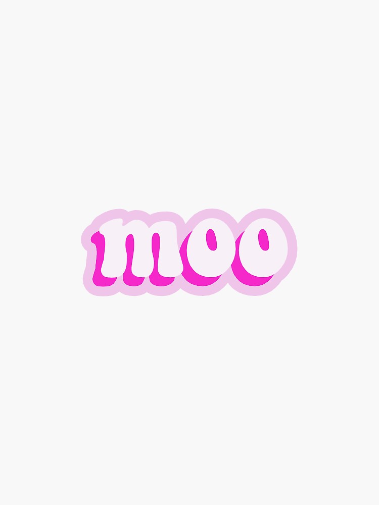 "Moo Sticker" Sticker for Sale by Ctkross | Redbubble