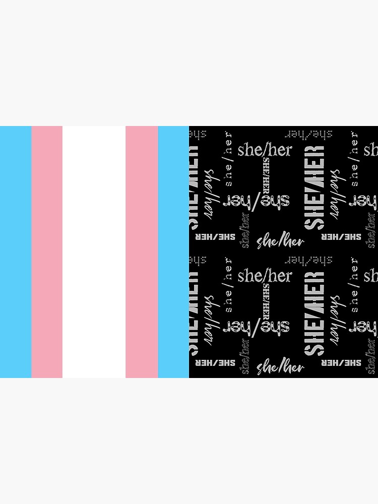 "Trans Flag, She/Her Pronouns - Identity Pride" Photographic Print for ...